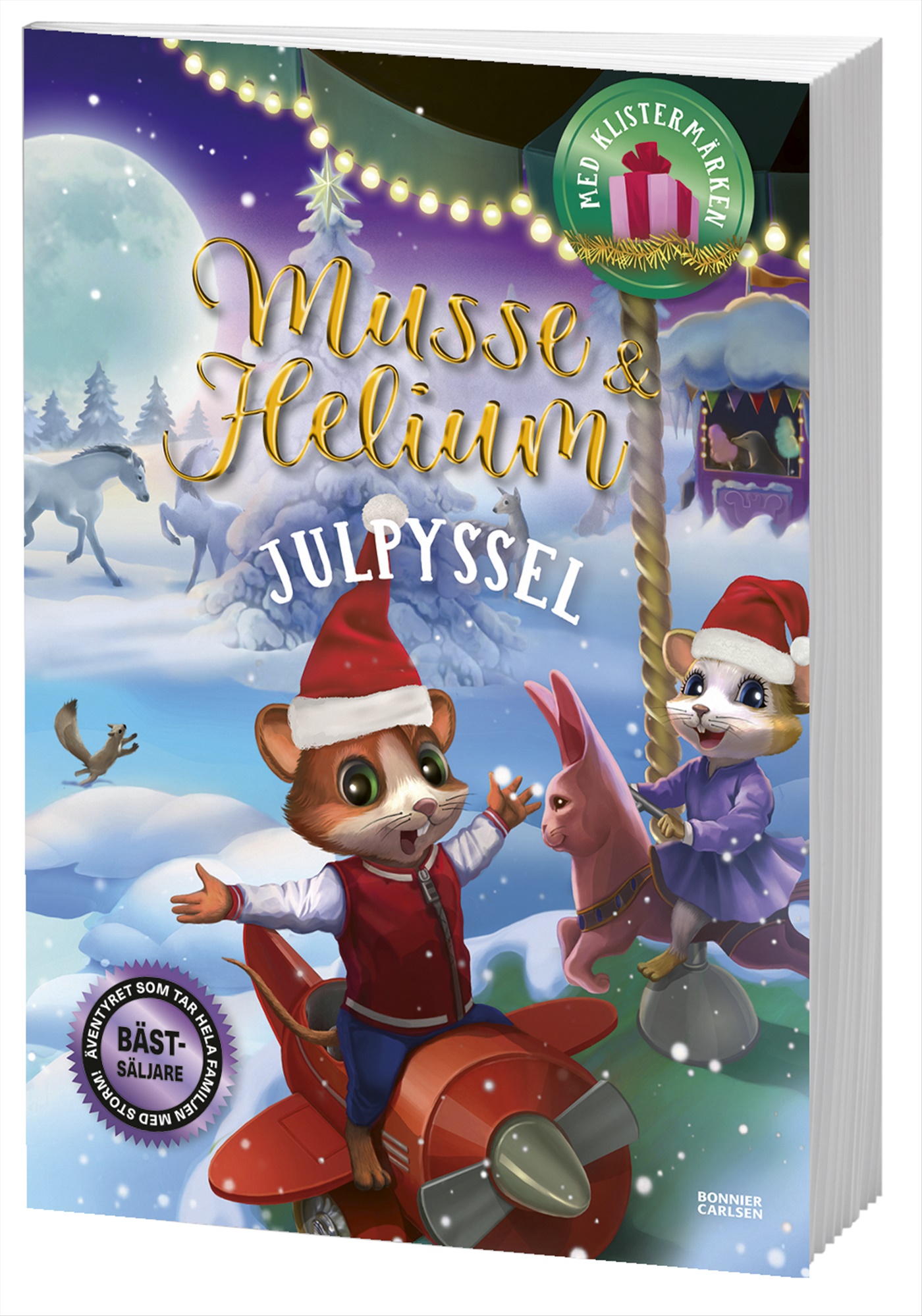 Musse & Helium. Julpyssel med klistermärken